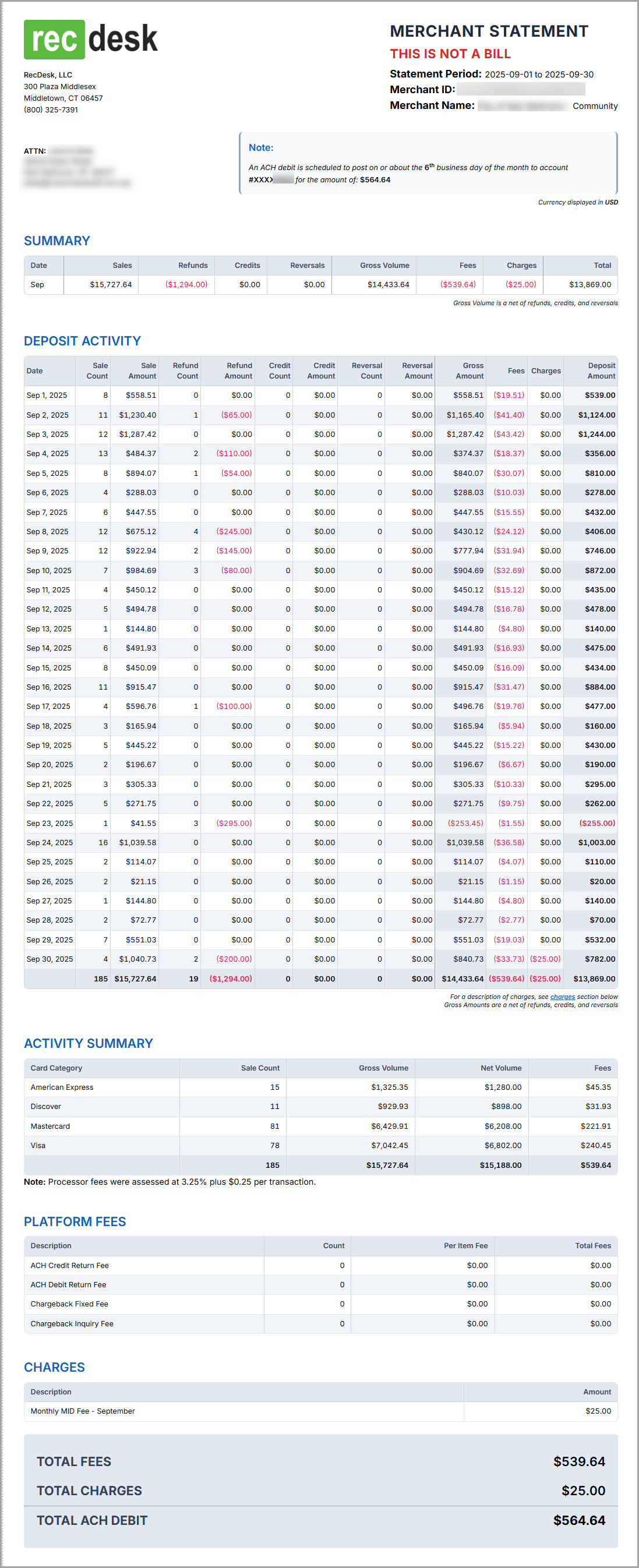 How do I View RecDesk Payments Monthly Merchant Statements and Sign Up ...